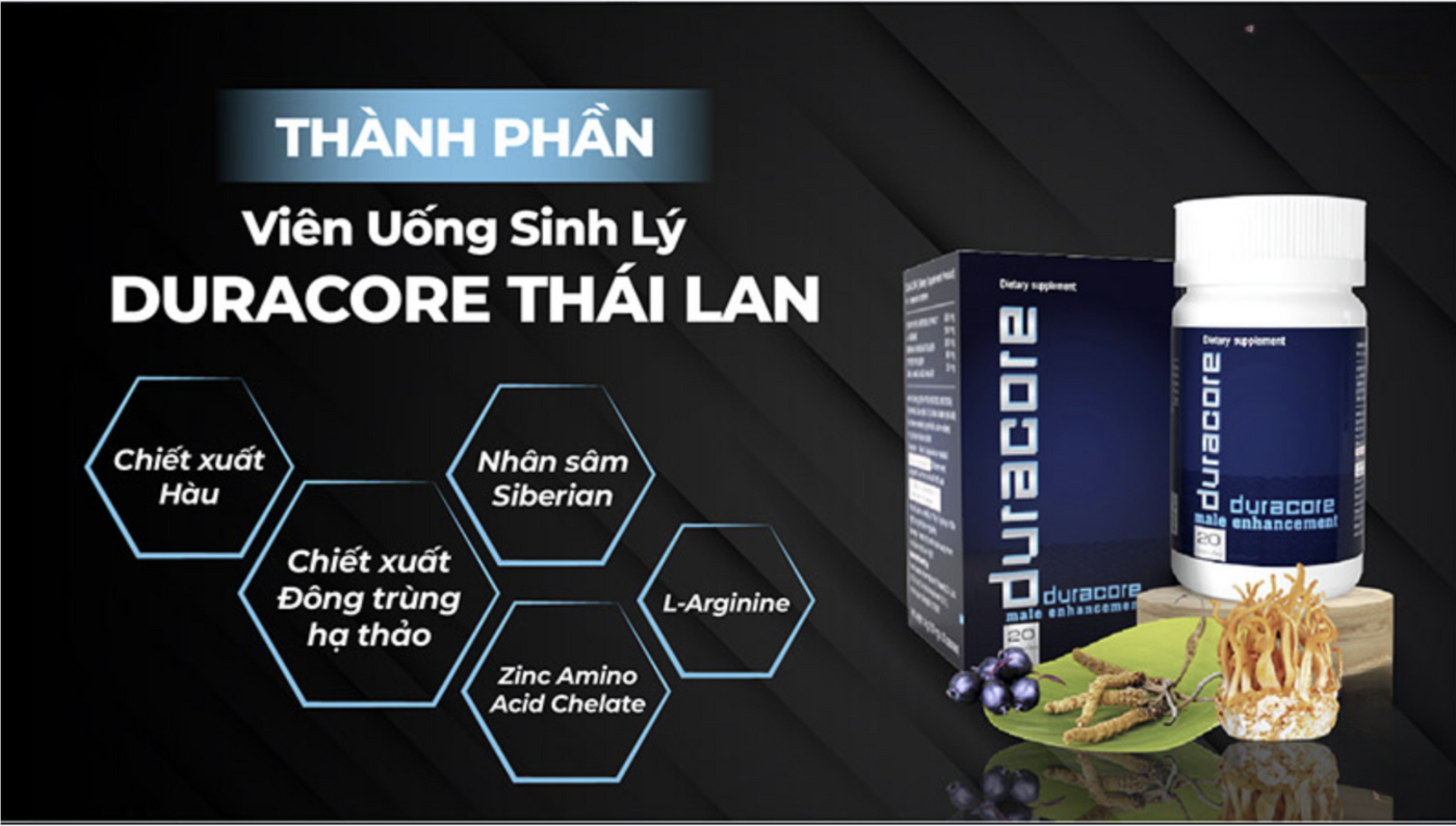 Viên Uống Tăng Cường Kích Thước “Cậu Nhỏ” Duracore - Nhà thuốc Long Minh